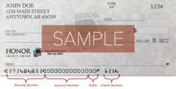 Routing Number | Honor Credit Union