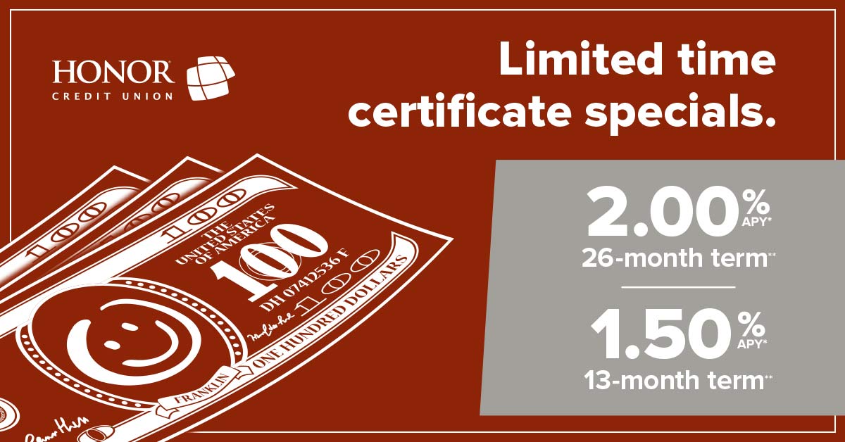 Certificate of Deposit | Honor Credit Union